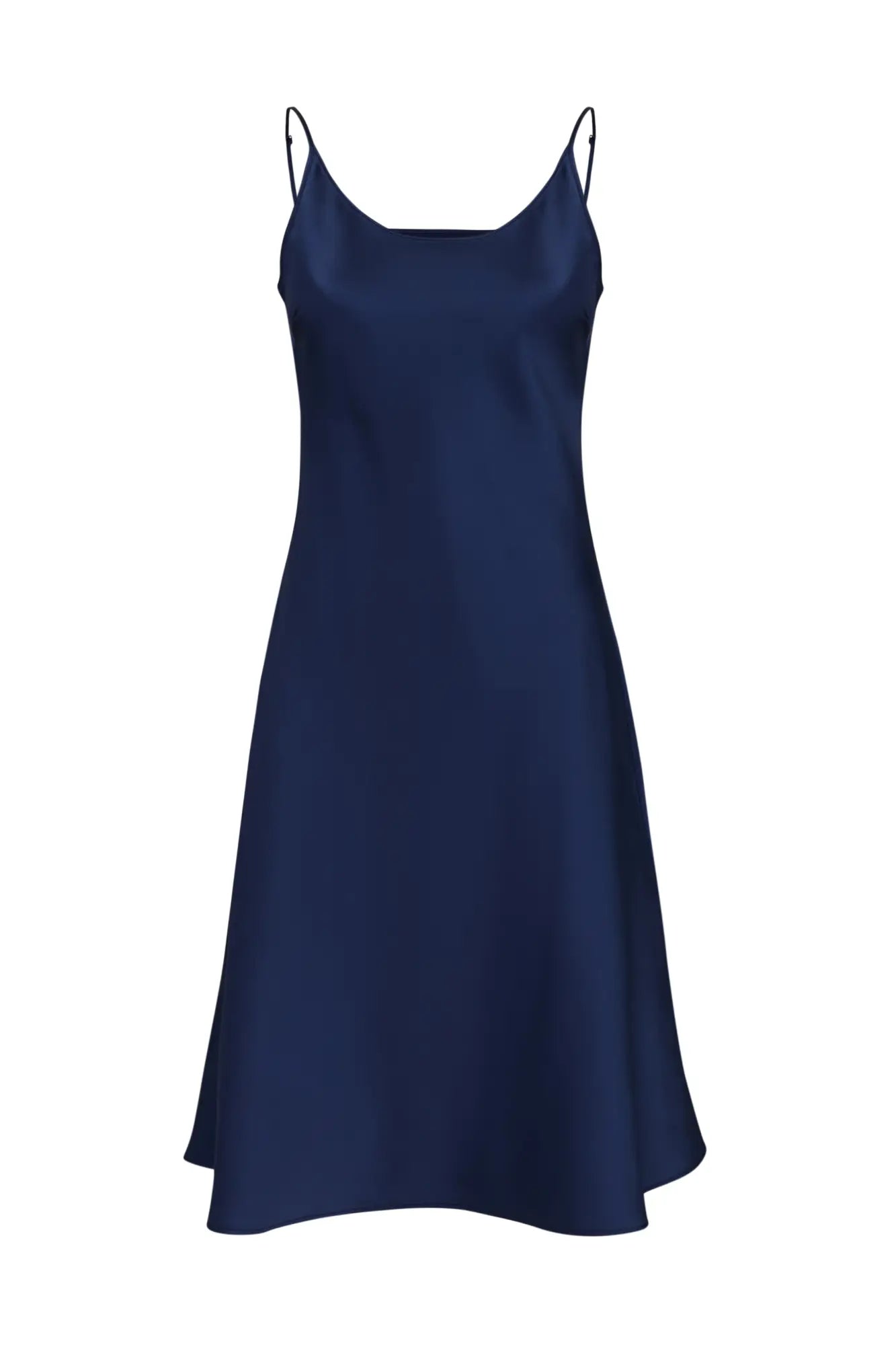 Blue Satin Slip Dresses | Serena Silueta – Serenity & Eleganc