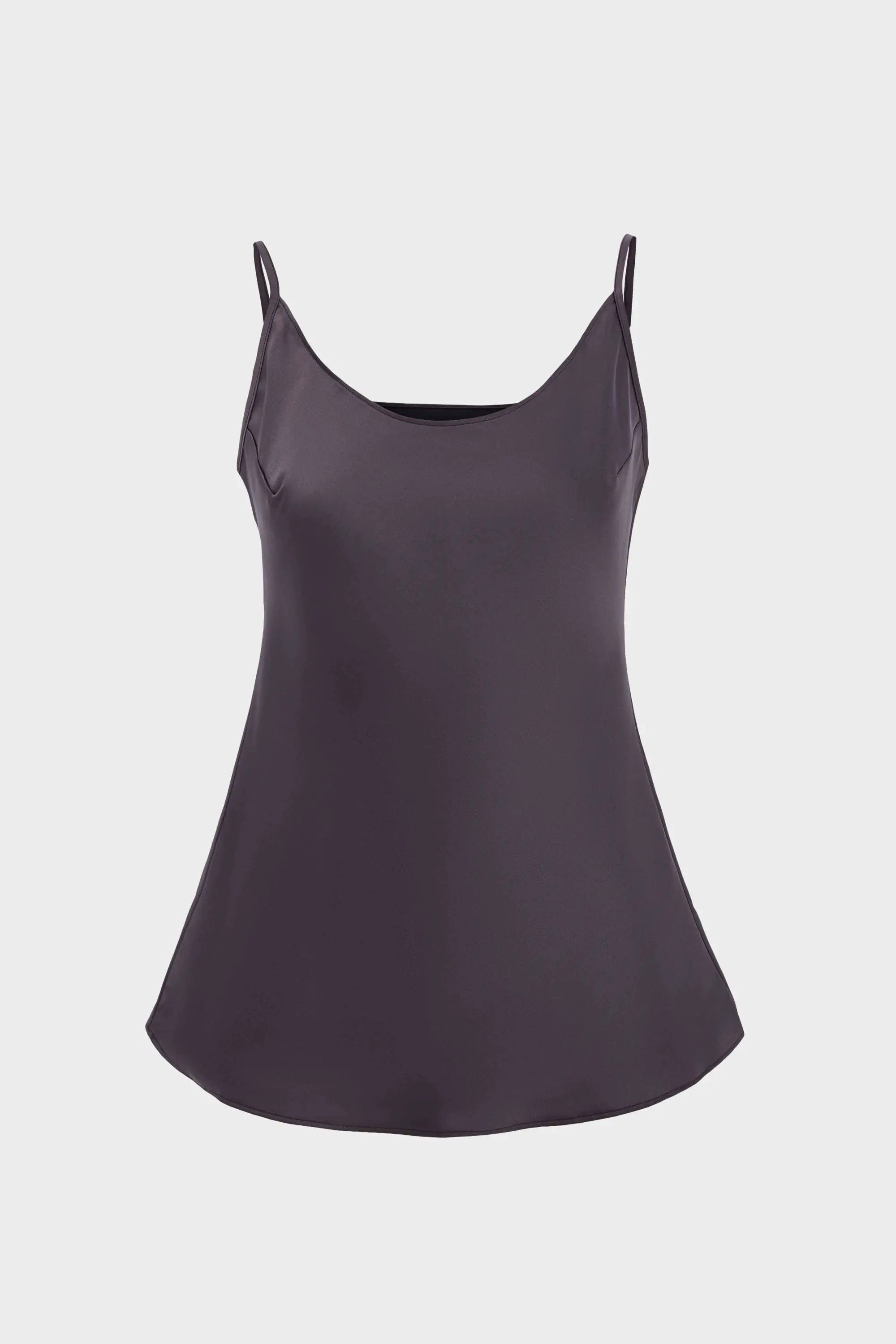 Graphite Gray Satin Camisole 'Luminous' - Serena – Serena Silueta